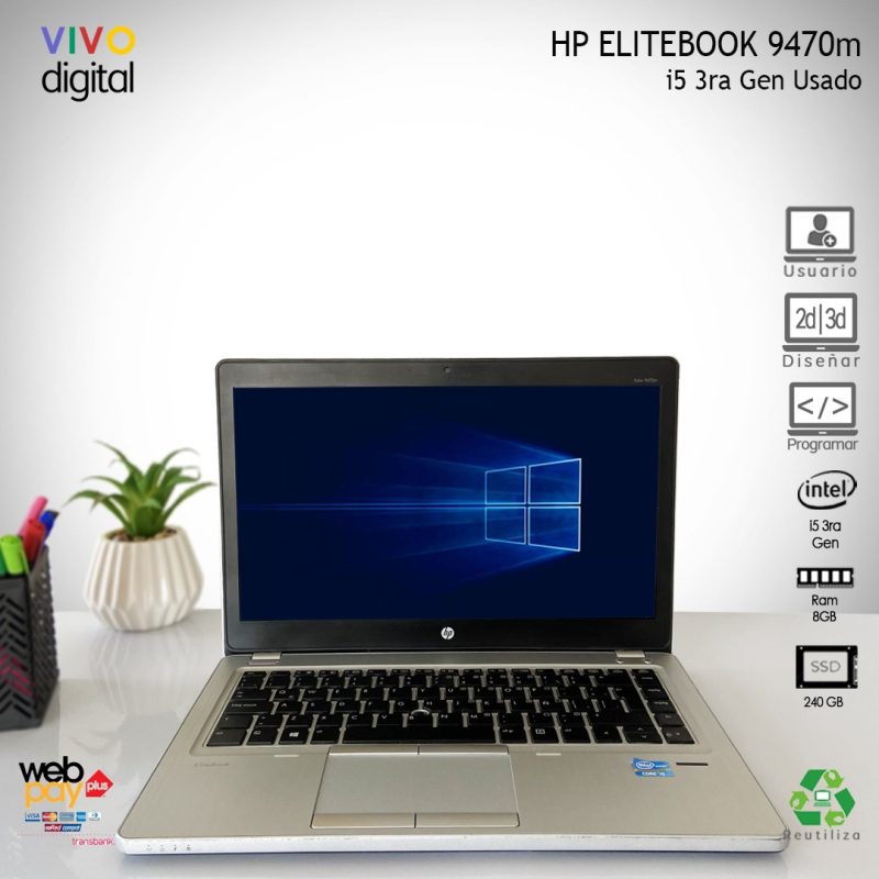 Notebook HP ELITEBOOK FOLIO 9470M USADO