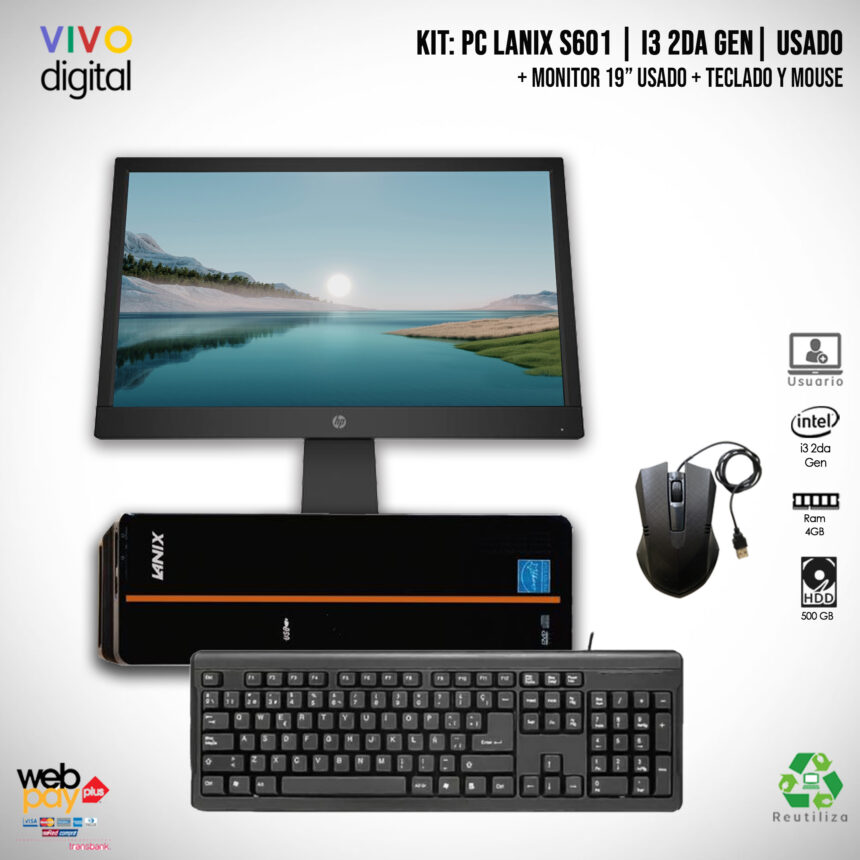 PC LANIX S601 USADO | KIT PC DE ESCRITORIO